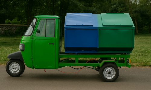 Electric Garbage Truck | 3/4 Wheeler EV Waste Solutions