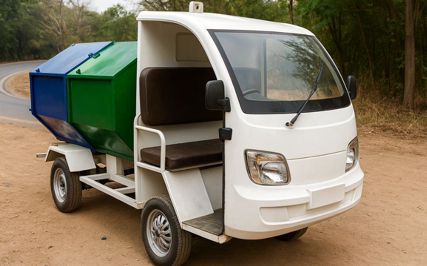Electric Garbage Truck | 3/4 Wheeler EV Waste Solutions